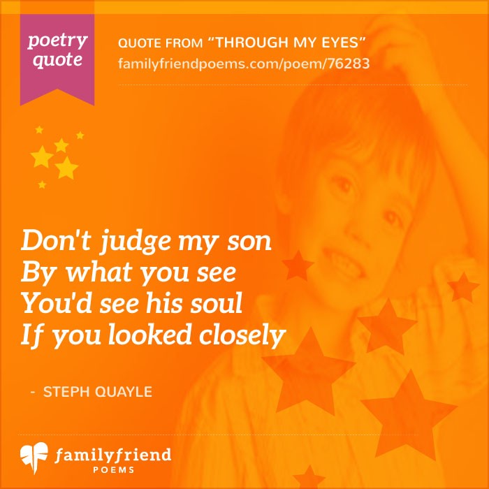 Poem About My Special Needs Son, Through My Eyes